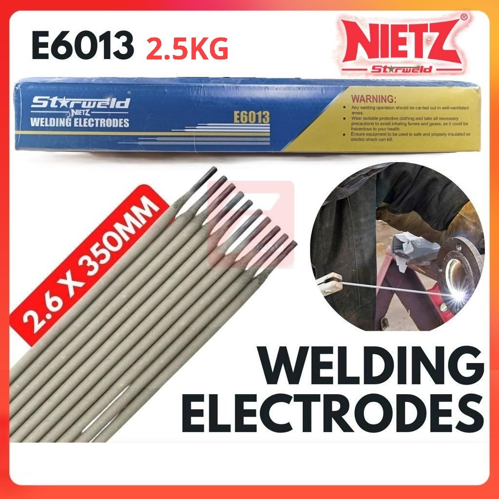 2.6mm x 350mm NIETZ Starweld Welding Electrodes E6013 Kimpalan l ...