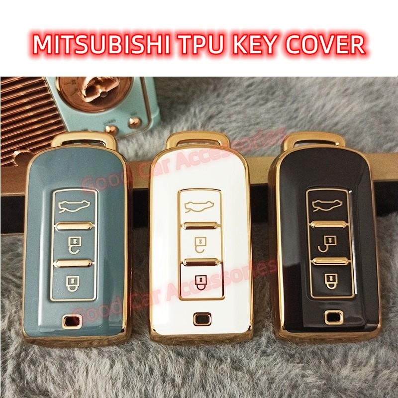 MITSUBISHI Car Key Cover Chrome Reflection TPU Car Key Remote Casing ...