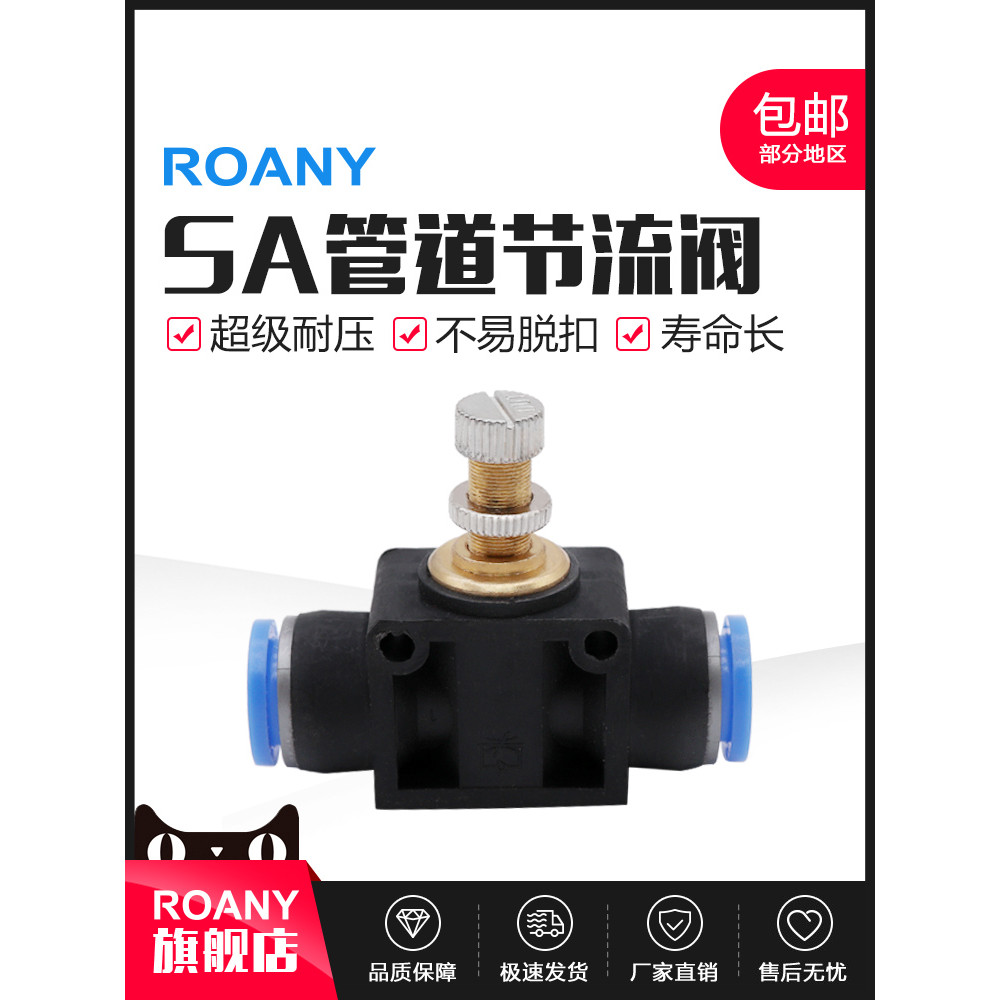 Export ZHLSA Throttle Speed Regulating Pipe Valve Quick Plug Pneumatic Trachea Joint Component ...