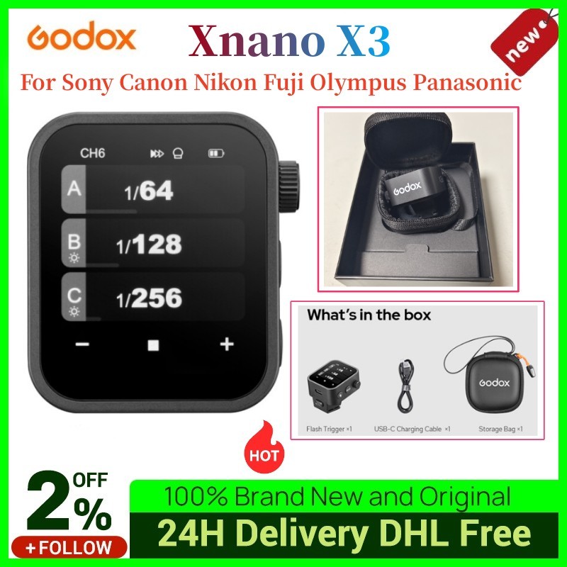 Godox Xnano X3 Flash Trigger C/N/S/F/O Wireless Xnano TTL HSS Touch ...