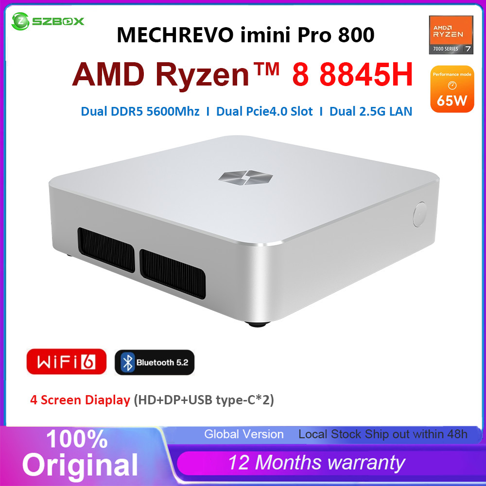 MECHREVO imini Pro Mini PC AMD Ryzen7 8845H DDR5 5600Mhz 32GB 1TB Wifi6 ...