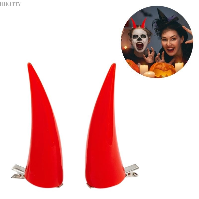 HIK Anime Hair Clip Power Halloween Horn Flat Clip Halloween Hairpin ...
