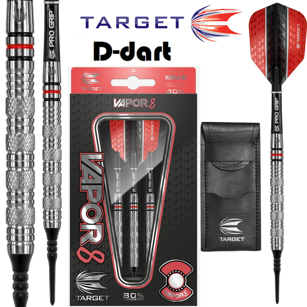 TARGET SOFT TIP DARTS - 18G VAPOR8 01 80% TUNGSTEN DART SET ORIGINAL ...