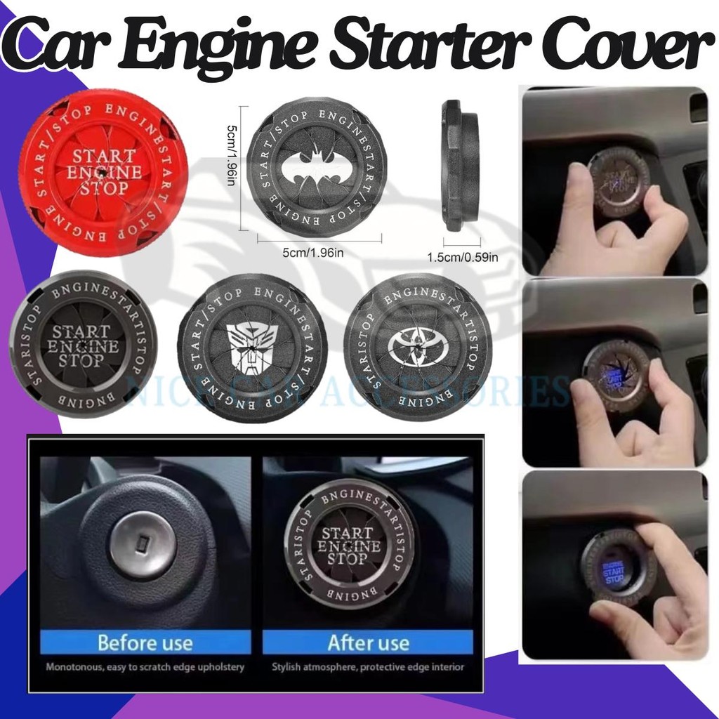 Auto Car Engine Push Start Stop Button Cover New Proton Perodua Honda ...