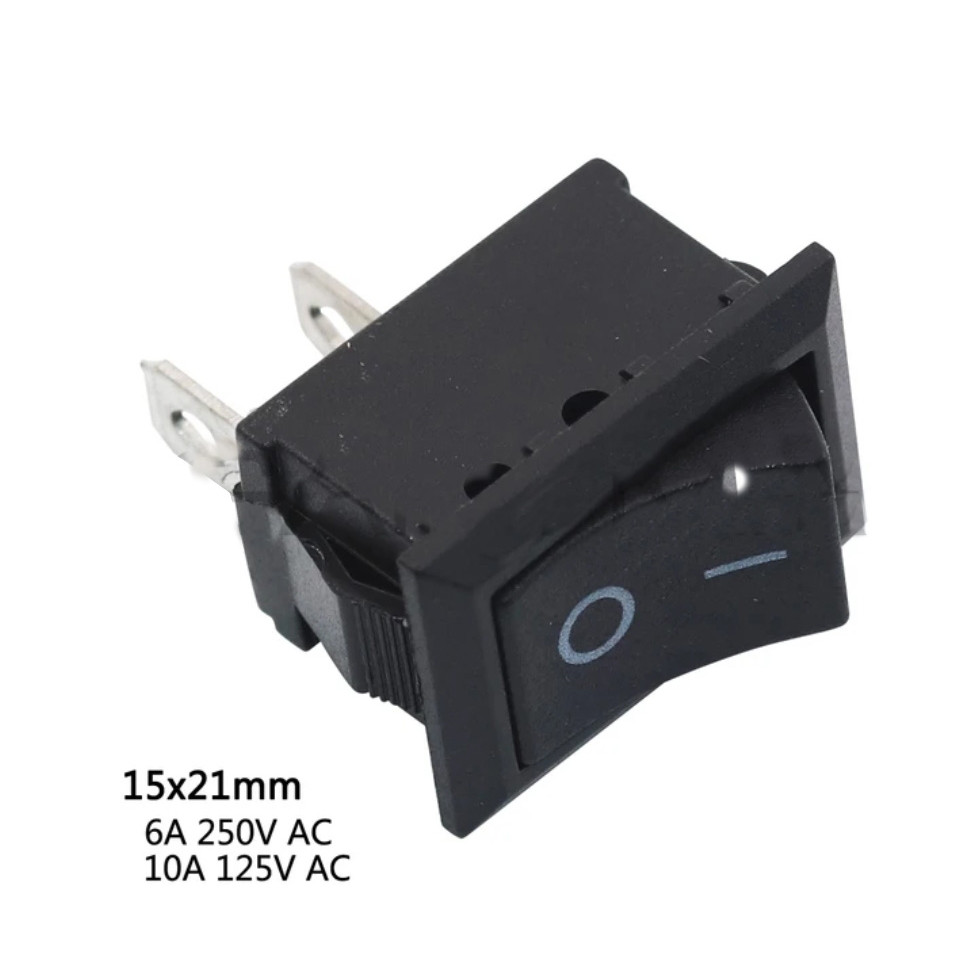 10pcs 2Pin KCD1 21X15mm Rocker Switch 2 Position 6A/250V AC Power ...