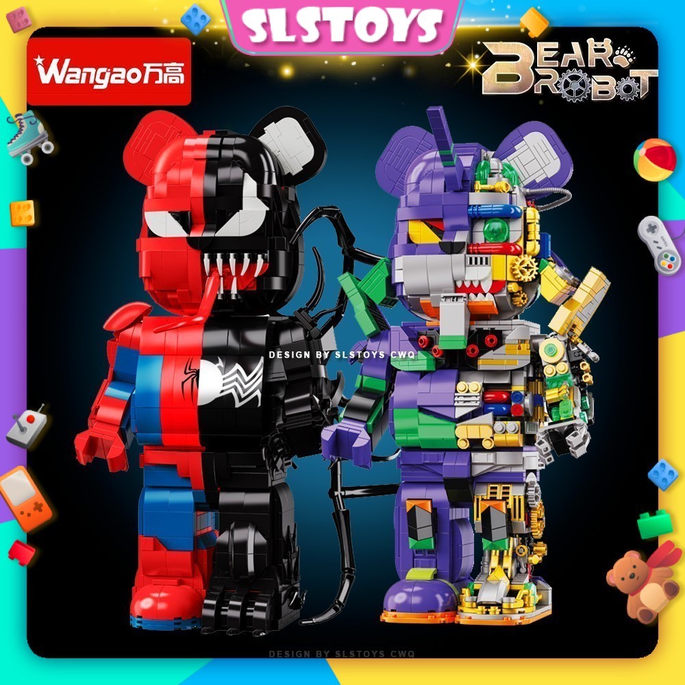 Wangao Block Bear Robot Mecha Series EVA Spider Venom Decoration ...