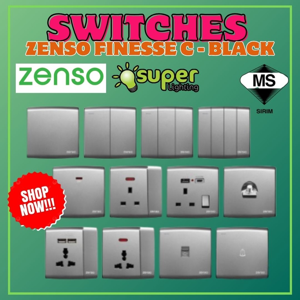 [READY STOCK] HOT ITEM! ZENSO FINESSE C SERIES SIRIM APPROVED - BLACK ...