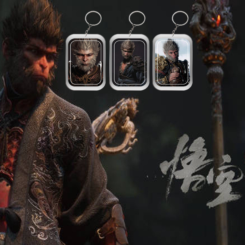 Mythological Black Monkey Key chain Monkey game peripheral key ring ...