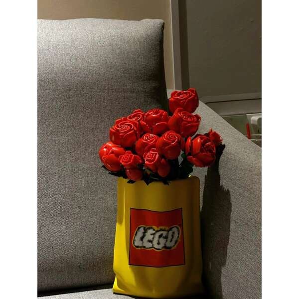 lego lego flower Kedai berkebun bunga Zhou Zhou, blok binaan mawar ...