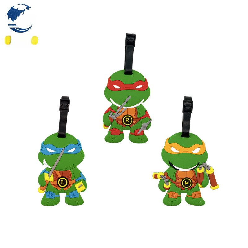 Cartoon Luggage Tag Powerpuff Girls Ninja God Turtle Little Yellow Duck ...