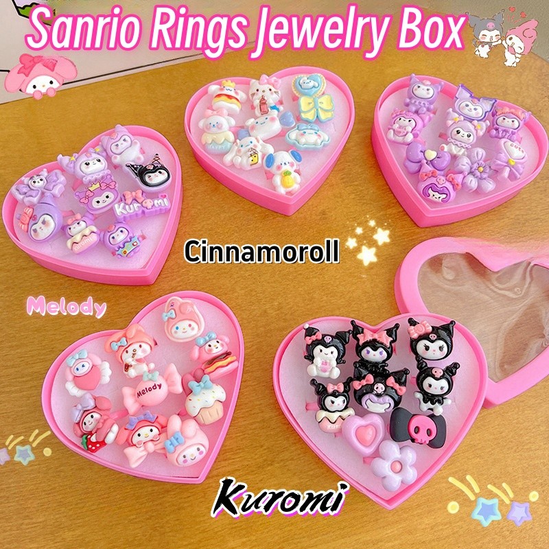 Sanrio Girls' Kids Rings Accessories Cute Small Rings Melody Cartoon ...