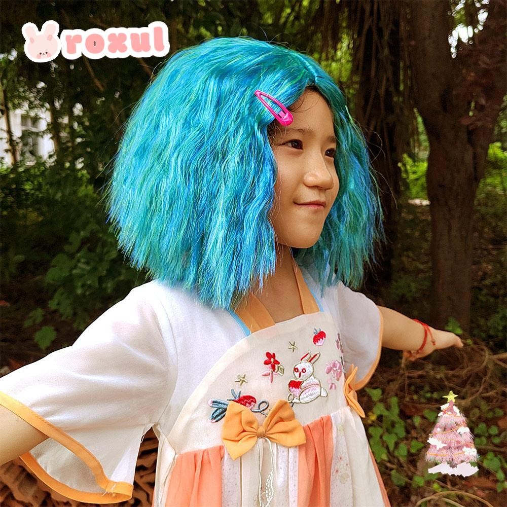 ROXUL Dress Up Wig, Envy/Disgust/Sadness/Joy Masquerade Cosplay Curly ...