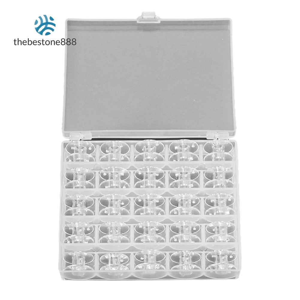 (THEBEST) Sewing Machine Bobbin Storage Box Transparent Plastic Or ...
