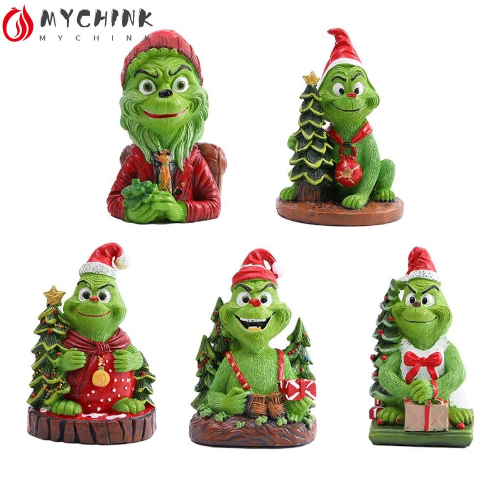 CHINK Grinch Figure, Crafts Scene Model Grinch Statue, High Quality ...