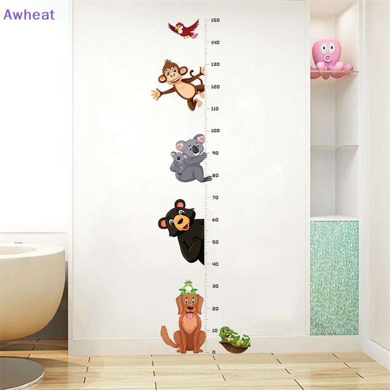 Awheat Cartoon Height Measure Wall Sticker For Kids Rooms Child Growth ...
