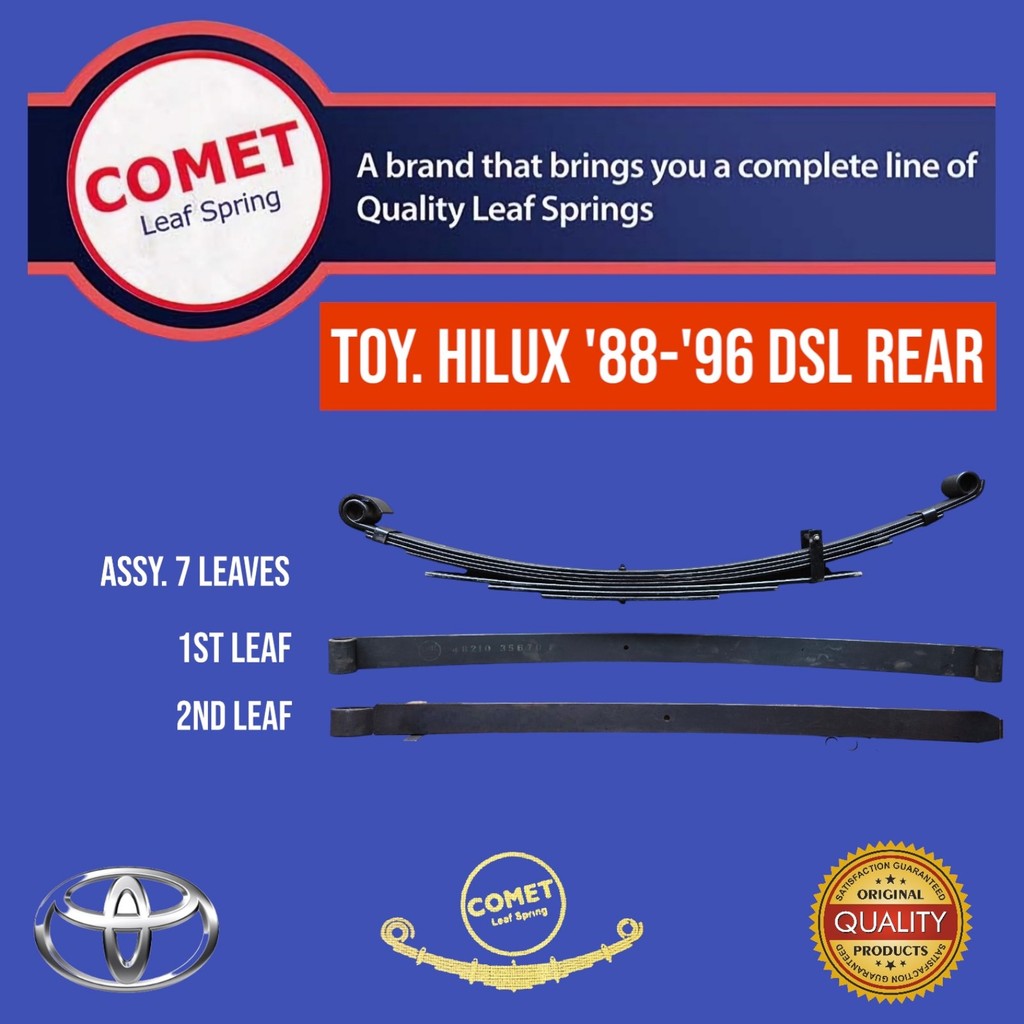 Leaf Spring for Toyota Hilux 1988-1996 Rear 7 Leaves (Molye) | Shopee ...