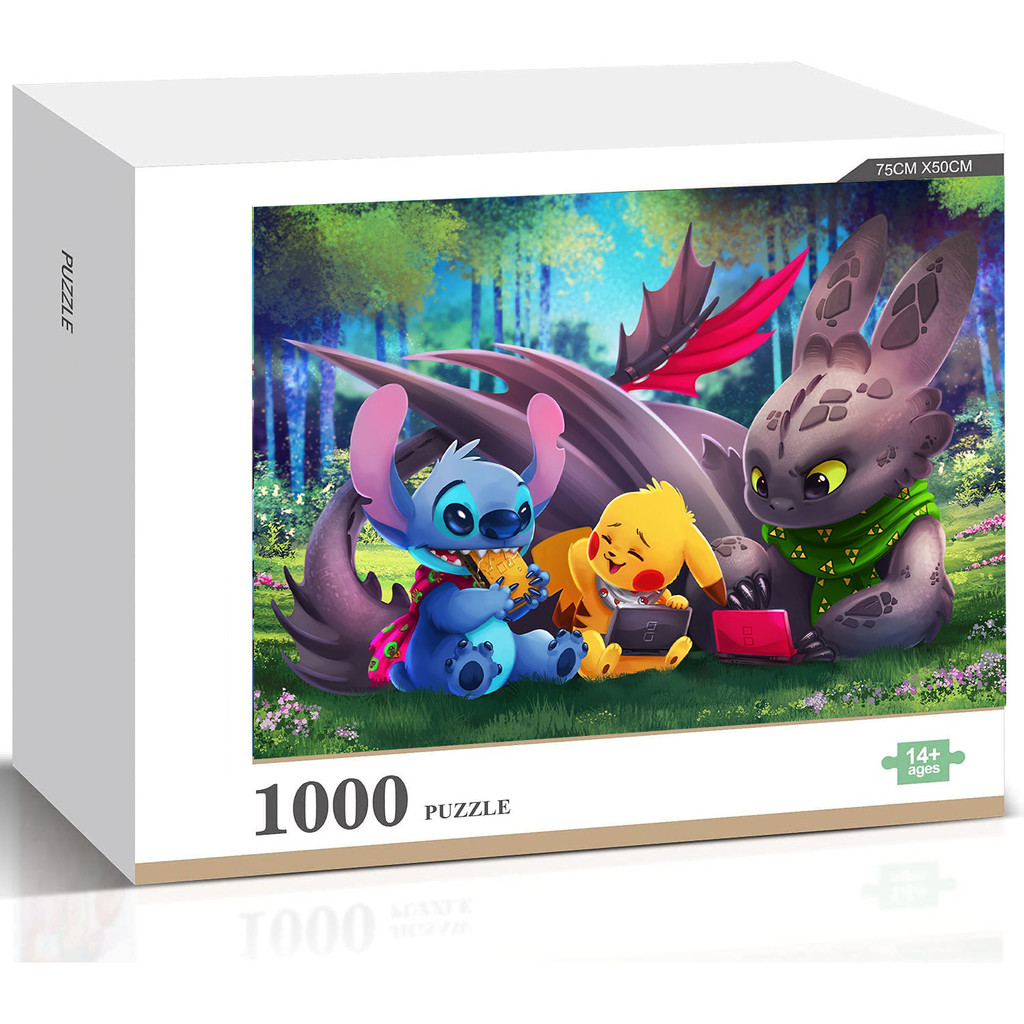 Stitch Toothless New Style Wooden Jigsaw Puzzle Home Decoration Game ...