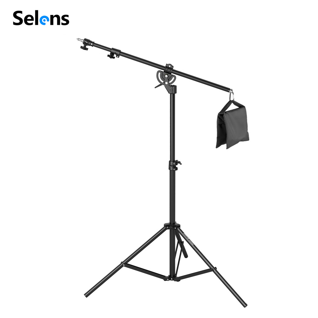 Selens Light Stand 280cm Boom Dual-use Design Air Cushion Type 1/4 and ...