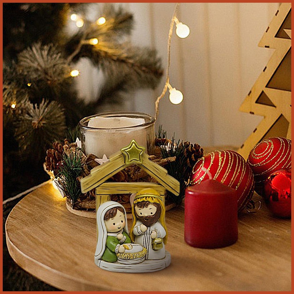 Holy Family Figurine Jesus Birth Table Centerpiece Nativity Figurines ...