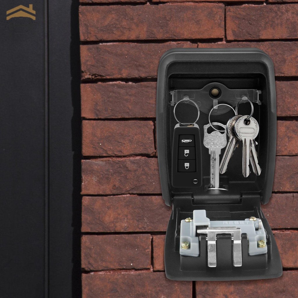 Large Capacity Lockbox Wall Mounted Key Lockbox Sturdy Key Box ...