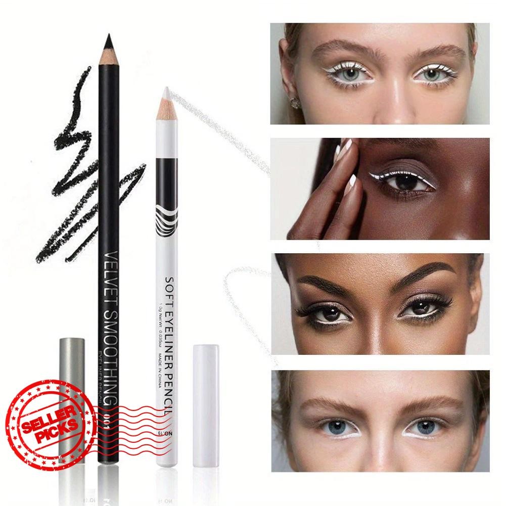 White+Black Eyeliner Pencil Lasting Soft Gel Eyeliner Highly Makeup ...