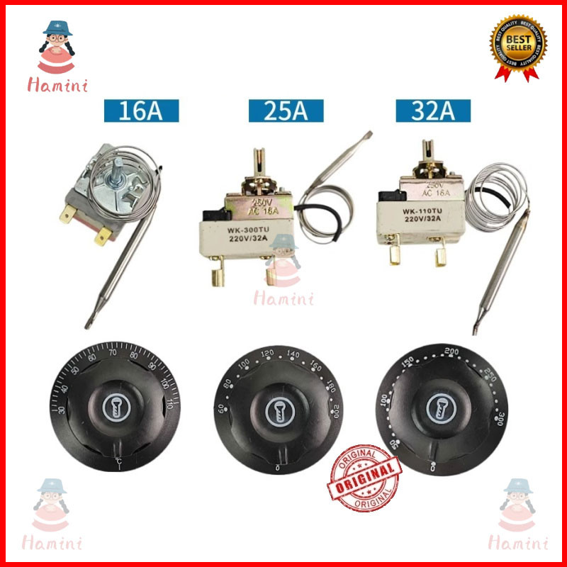 30-110 Degrees 50-300 Degrees Electric Oven Frying Oven Knob Thermostat ...