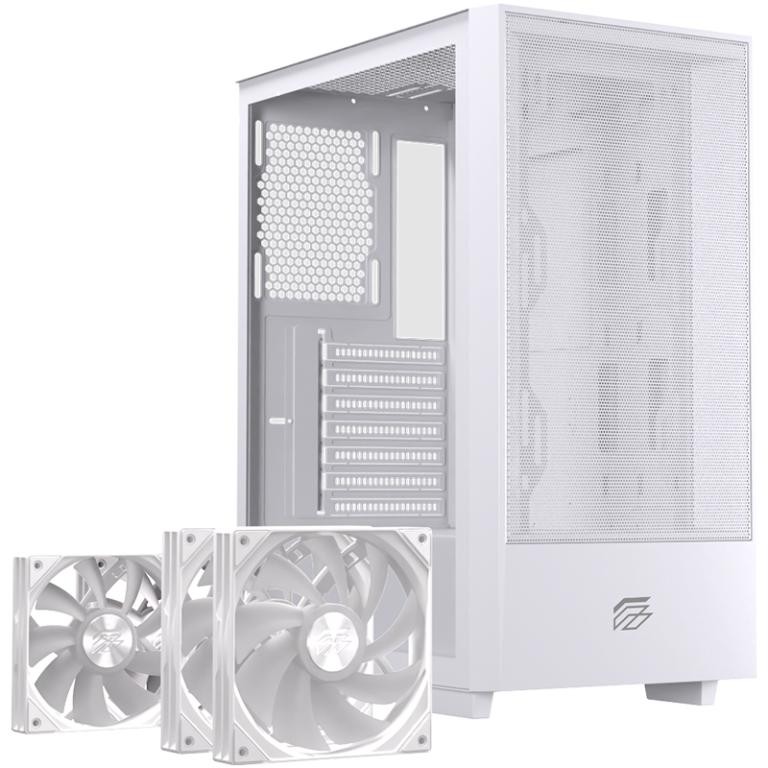 Casing EINAREX Pulse P100 - ITX/mATX/ATX Case + 3 FAN 120MM - WHITE | Shopee Malaysia