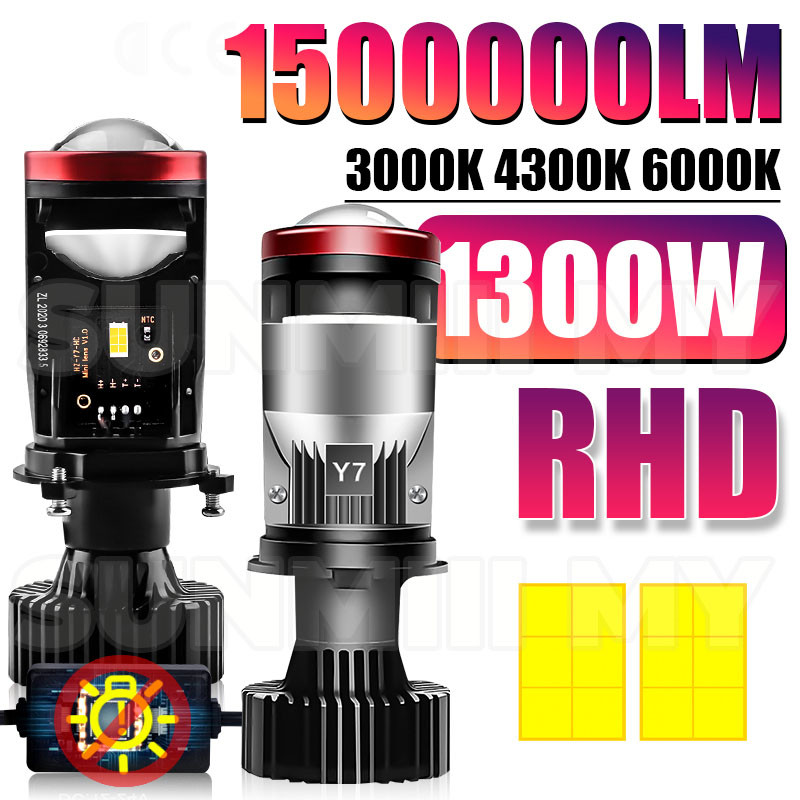 H4 Bi LED Projector Lens RHD 1500000LM 1300W H4 LED Lenses Car Light ...