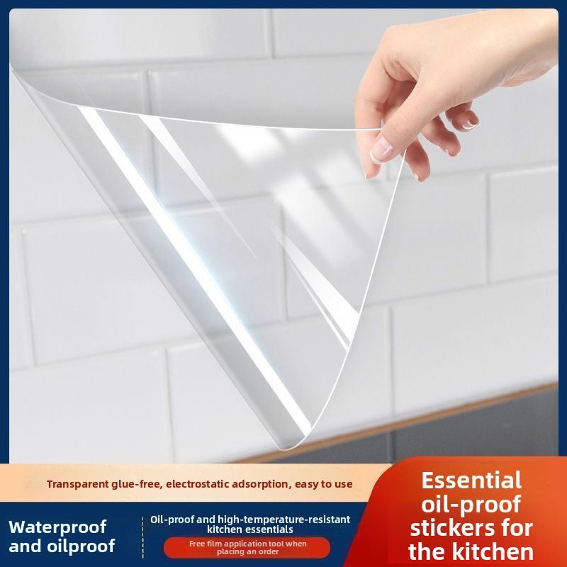 Transparent Transparent Kitchen Oil-Proof Sticker High Temperature ...