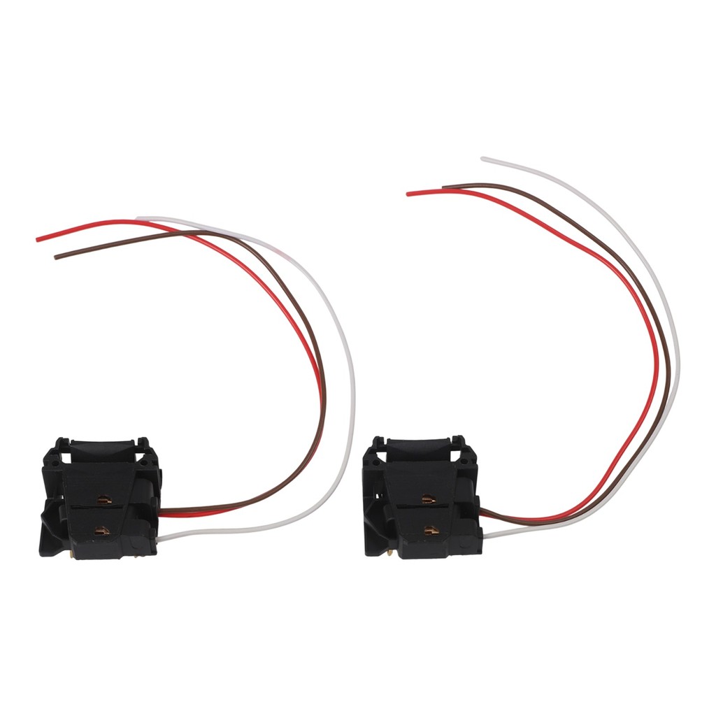 2 Pcs Black H7 Low Beam Headlamp Bulb Wiring Adapter Socket for Ford ...