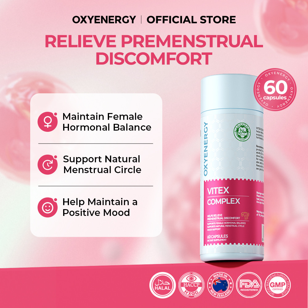 Oxyenergy Women Vitex Complex Capsules Multivitamin & Mineral For PMS ...