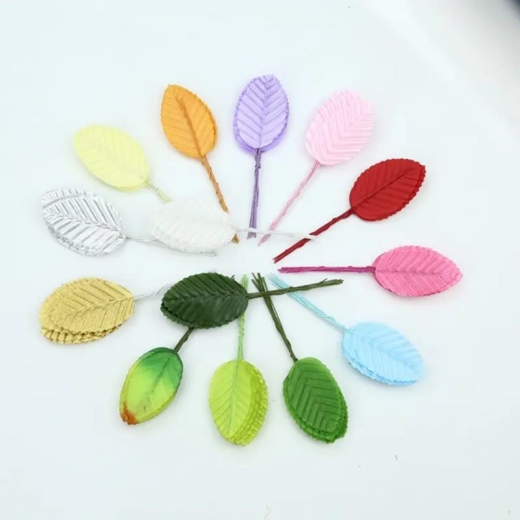 *200PCS* Daun Bunga Telur DIY / Artificial Rose Leaves Daun Bunga Rose ...