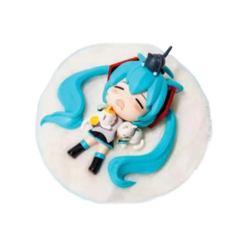 Hatsune Miku Q Version Chibi Figure Sleeping Pose Lying Down Anime ...