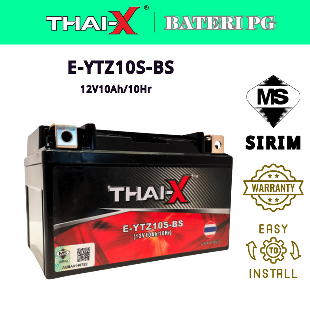 THAI-X YTZ10S Motorcycle Battery MT-07 MT-09 NINJA650 NSS250 CBR500 CB650R YAMAHA KAWASAKI HONDA ...