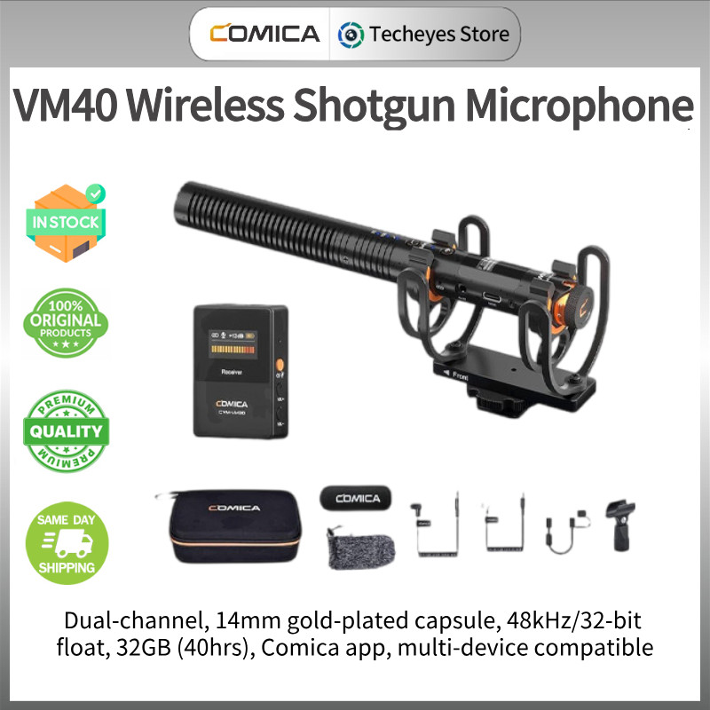 Comica VM40 Wireless Shotgun Microphone,48kHz/32-bit Float Recording | Shopee Malaysia
