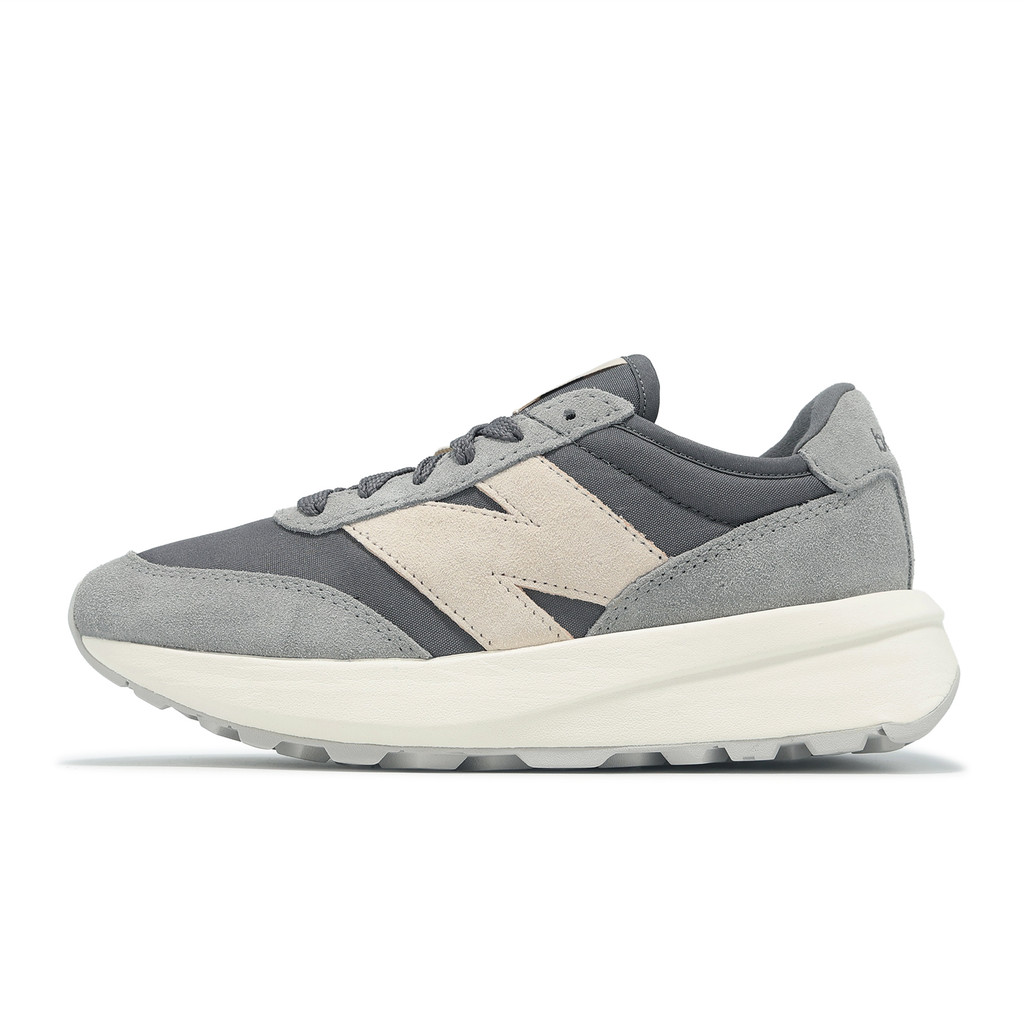 New Balance Casual Shoes 370 Men's Women's Gray Beige Retro Stitching ...