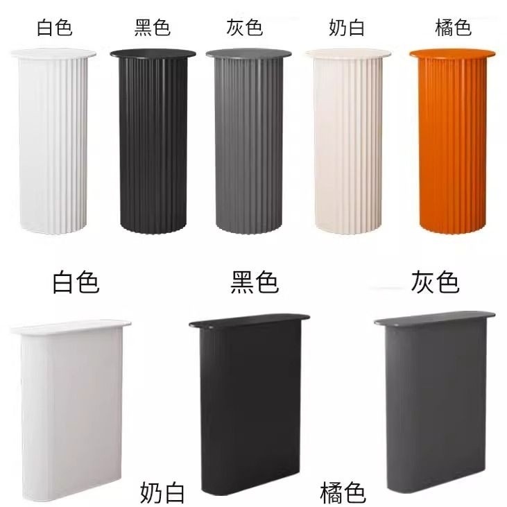 Cream Style Roman Column Metal Table Legs Customized Cylindrical ...