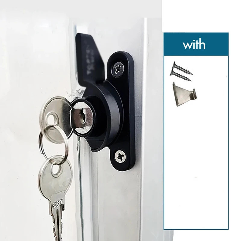 Zinc Alloy Sliding Window Locks Set - Crescent Lock with Key for ...