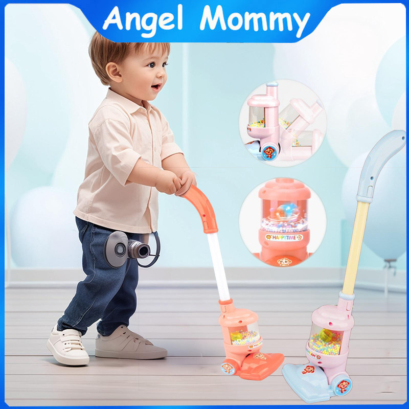Pretend Play Vacuum Cleaner Toy Toddler Cleaning Housework Mainan Mesin ...