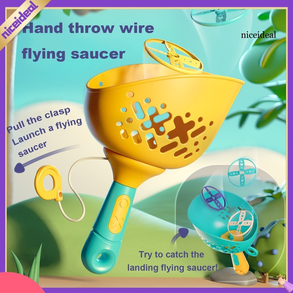 [Nice] Kids Flying Disc Launcher Outdoor Garden Lawn Courtyard Park ...