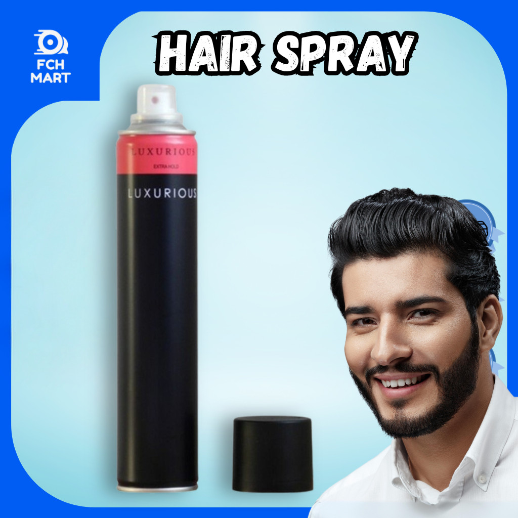 Luxurious Extra Hold Hairspray Red 420ml Spray Rambut Saloon Salon ...