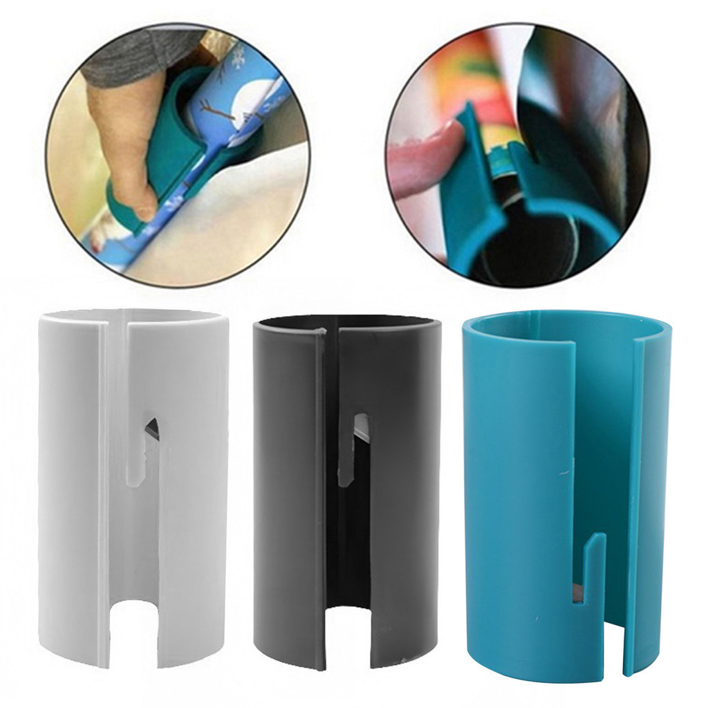 TSqy_ Christmas Wrapping Paper Roll Cutter Embedded Blade Paper Edger ...
