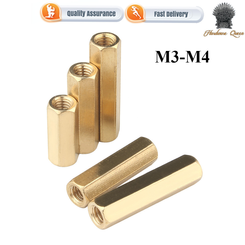 [6QN] Brass Double-Headed Isolation Column Nut Column Support Column ...