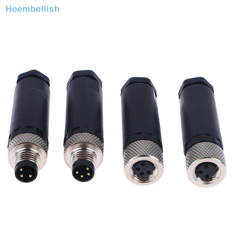 Hoe> M8 Sensor Connector Waterproof Male&female Plug Screw Threaded ...