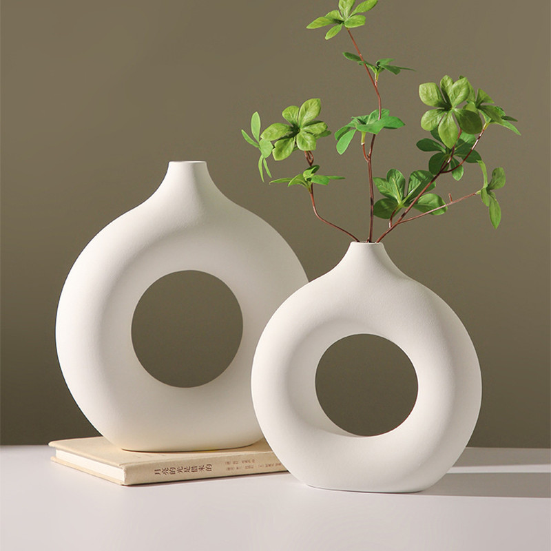 Nordic Imitation Plastic Vase Creative Shape Flower Vases Flower ...
