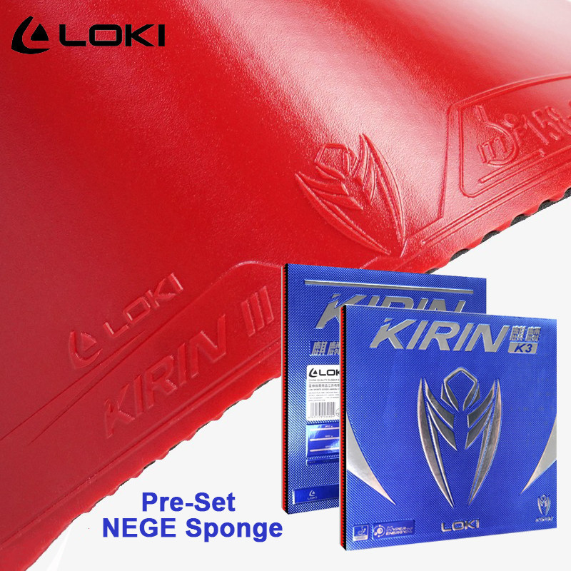 LOKI KIRIN K3 Table Tennis Rubber ITTF Approved Non-sticky Ping Pong Bat Rubber with Black NEGE ...