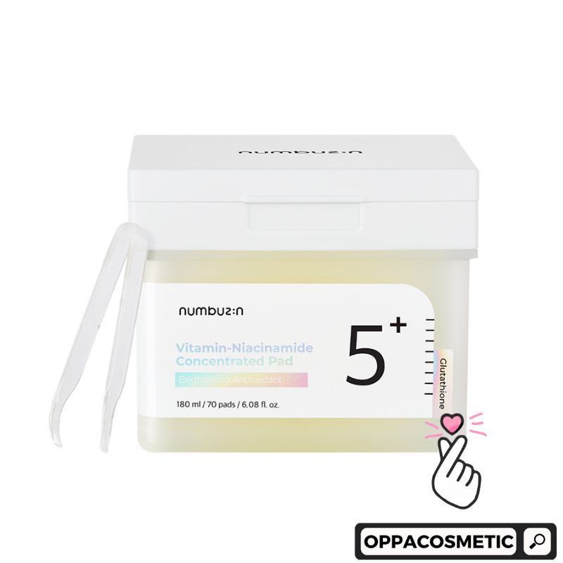 Numbuzin No.5 Vitamin Niacinamide Concentrated Pad 180ml/70 Pads | Shopee Malaysia