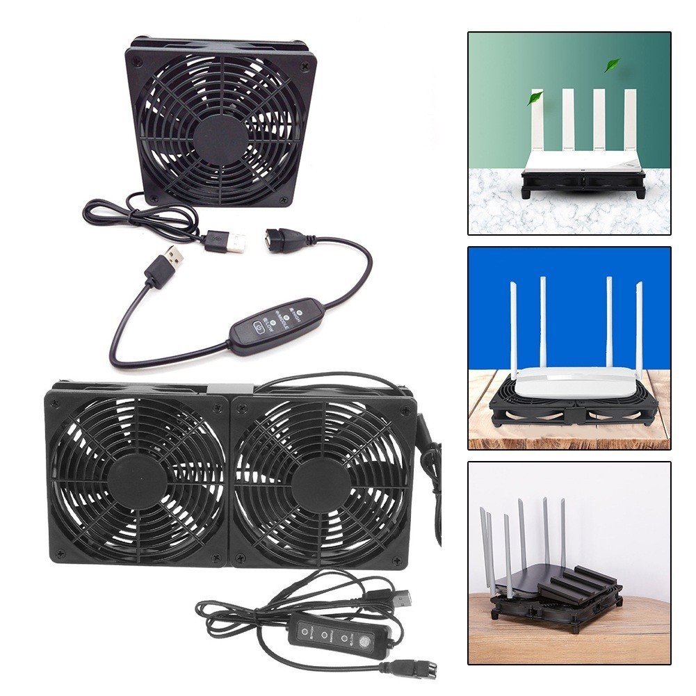 120mm USB Router Fan 100CFM Airflow 2000RPM To 2300RPM 27dB Noise Level ...