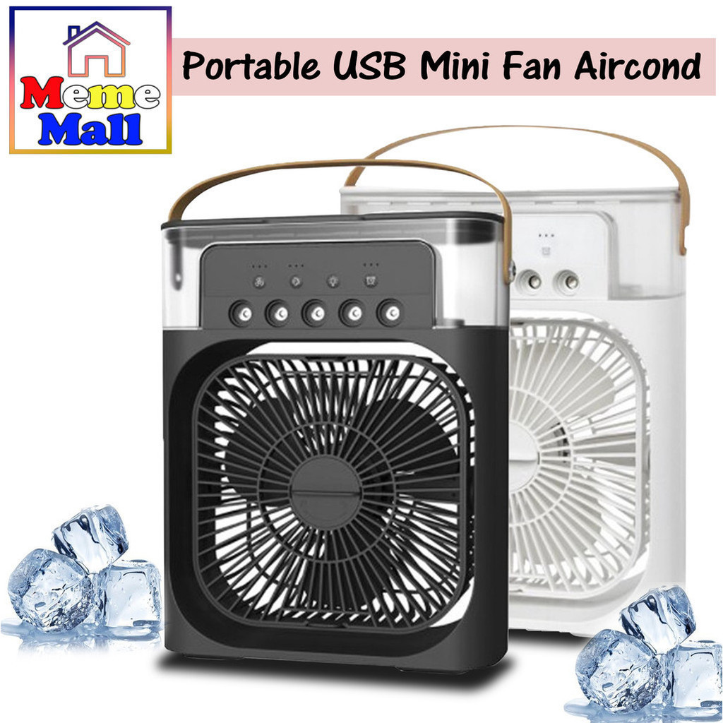 Mememall Portable USB Mini Fan Aircond, Air Cooler, Mist Fan, Kipas ...