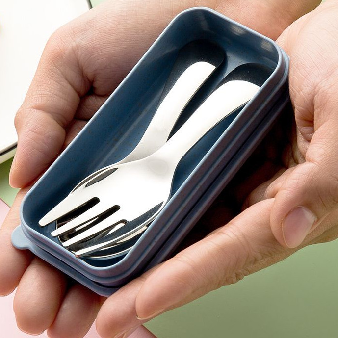 Mini 304 Stainless Steel Baby Spoon and Fork Set For Kids, Ice Cream ...